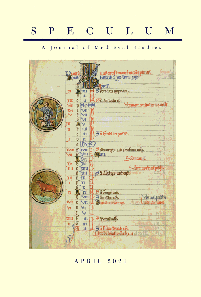New Journal Issue: Speculum: A Journal of Medieval Studies, Volume 96 ...