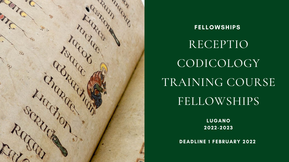 Fellowships: Six RECEPTIO postdoctoral fellowships in codicology, 2022 ...