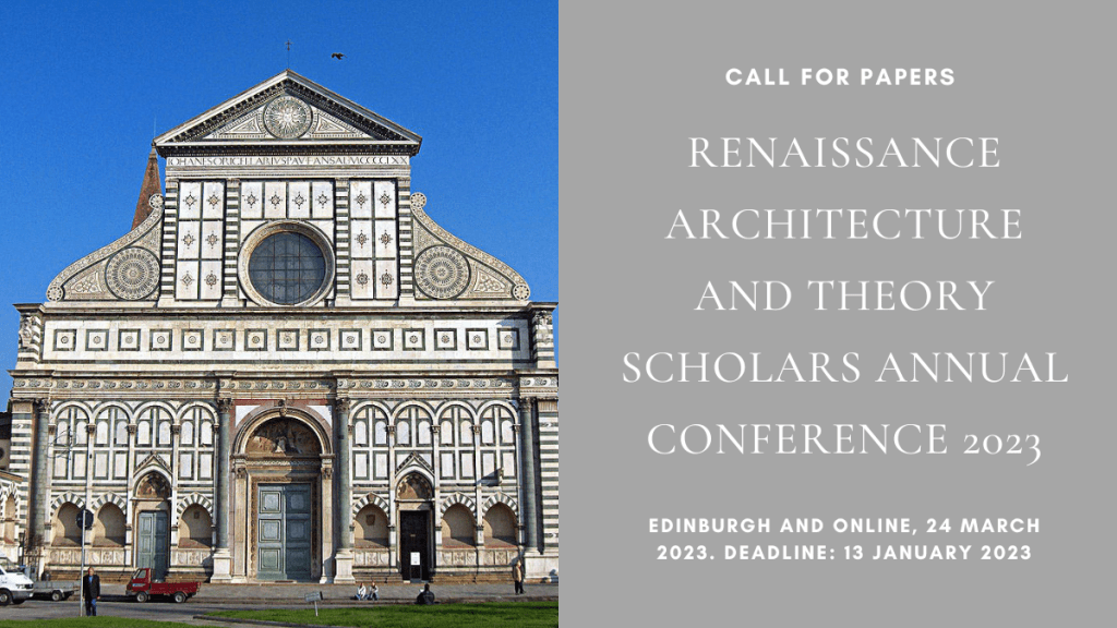 CFP: Renaissance Architecture and Theory Scholars Annual Conference ...