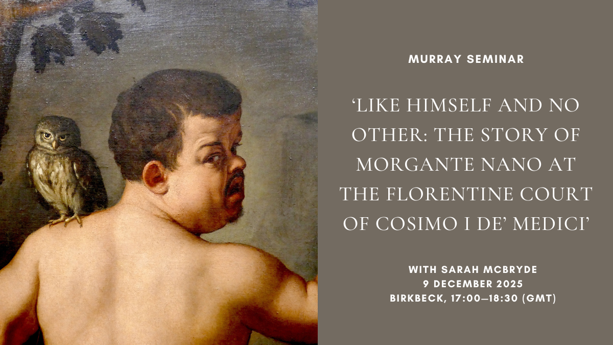 Murray Seminar: ‘Like himself and no other: The Story of Morgante Nano ...